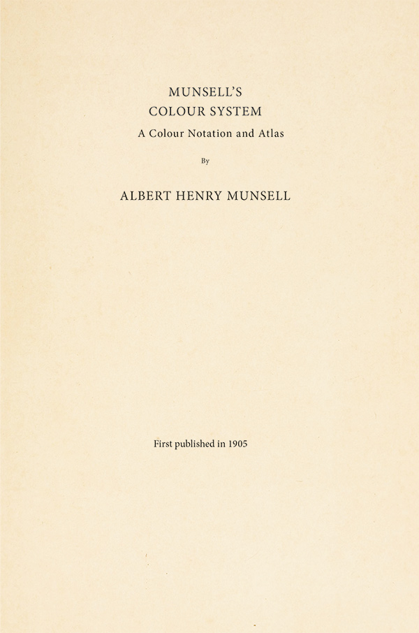 Munsell's Colour System by Albert Henry Munsell