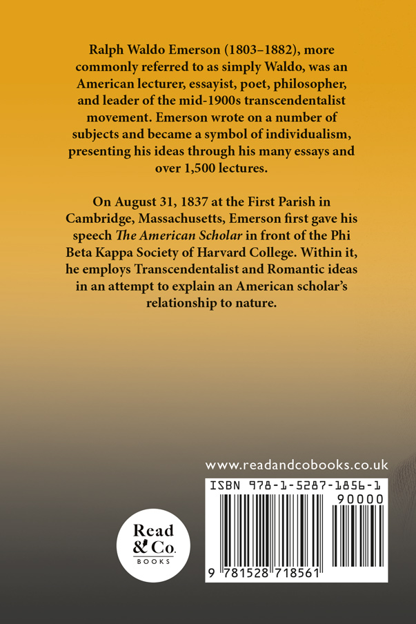 The American Scholar by Ralph Waldo Emerson